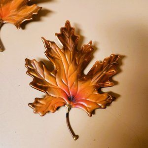 Home Interiors | Wall Decor | Vintage 98 Metal Maple Leaf Wall Dcor Set ...